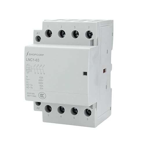 4 Pole Contactor 120v Coil Normally Open (NO) 60 amp IEC 400V AC ...
