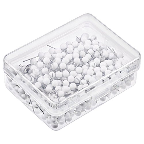 500 Pack Map Push Pins Map Tacks Small Size (White, 1/8 Inch) | Pricepulse