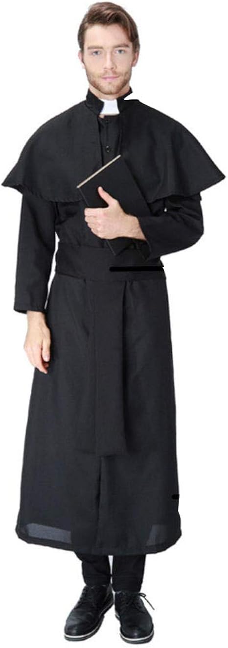 Halloween Costumes for Women Medieval Cosplay Priest Costume Set Adult ...
