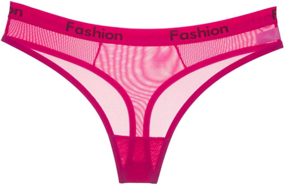 5 Stück Tanga Frauen Sexy Lace Mesh G String Ultradünne transparente Höschen Briefdruck Nahtlose ...