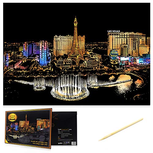 Scratch Art Scratch Paper DIY Night View Scratchboard for Adult and ...