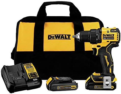 DEWALT 20V MAX* Cordless Drill/Driver Kit, Compact, 1/2-Inch (DCD708C2 ...
