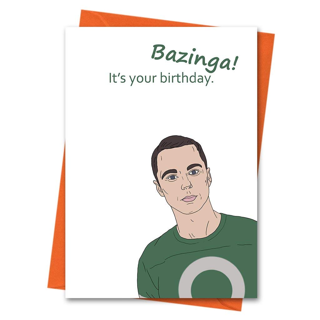 Big Bang Theory Birthday Card Funny Birthday Card Sheldon Birthday ...