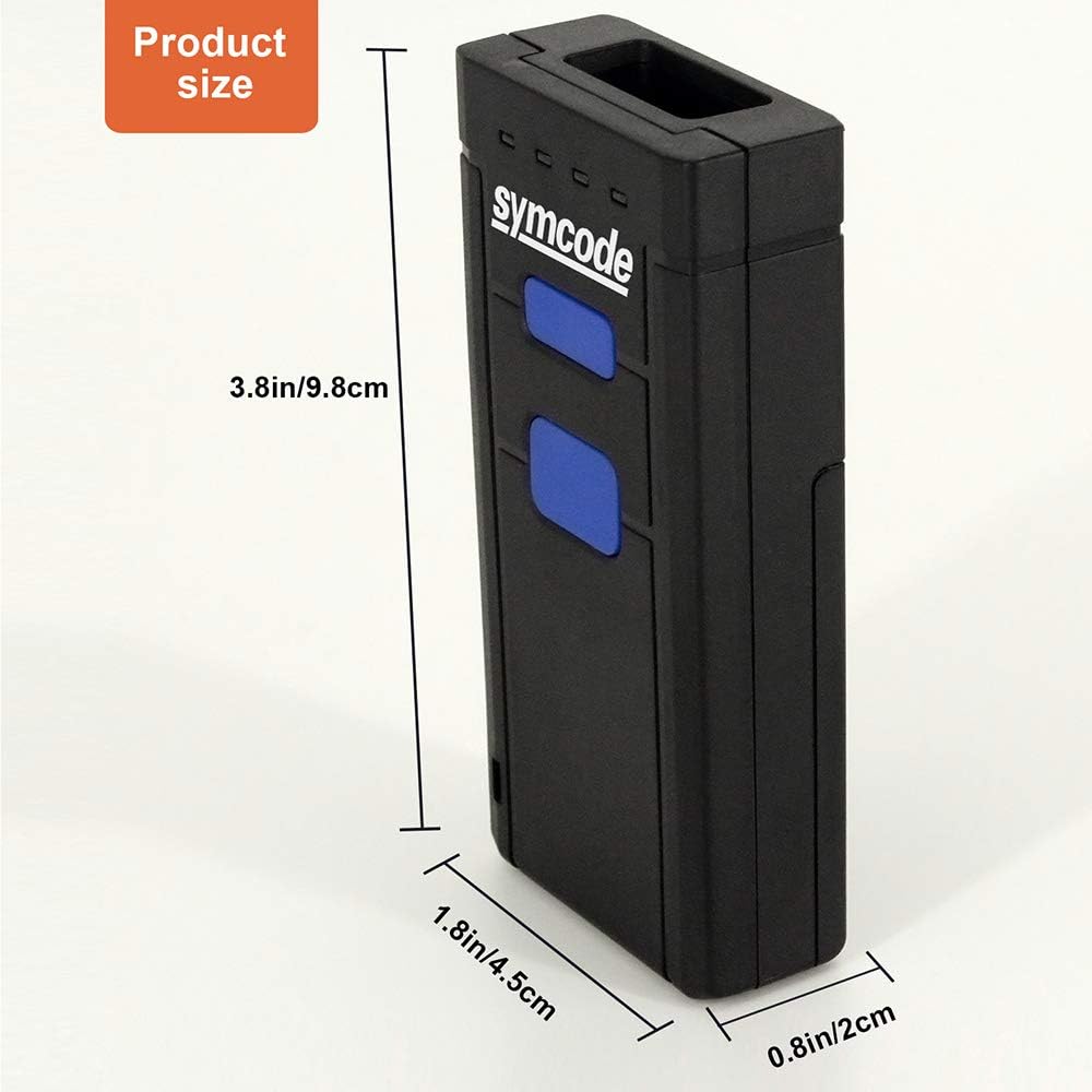 2D Bluetooth Barcode Scanner,symcode Portable Mini Handheld USB Barcode ...