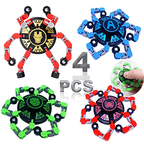 4Pack Fingertip Gyro Fingertip Mechanical Top DIY Deformation Robot ...