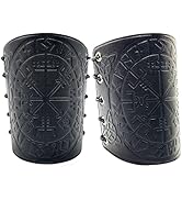 Amazon.com: GelConnie Leather Gauntlet Wristband Medieval Bracers ...