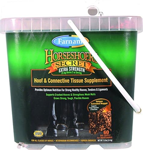 Farnam Horseshoer's Secret Extra Strength Hoof & Connective Tissue Supplement for Horses, A hoof ...