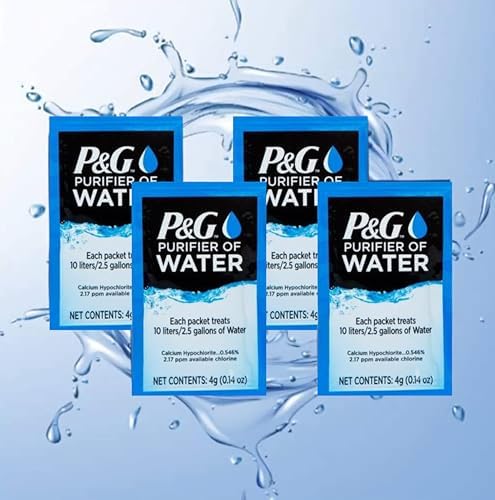 P&G Purifier of Water Portable Water Purifier Packets. Emergency Water ...