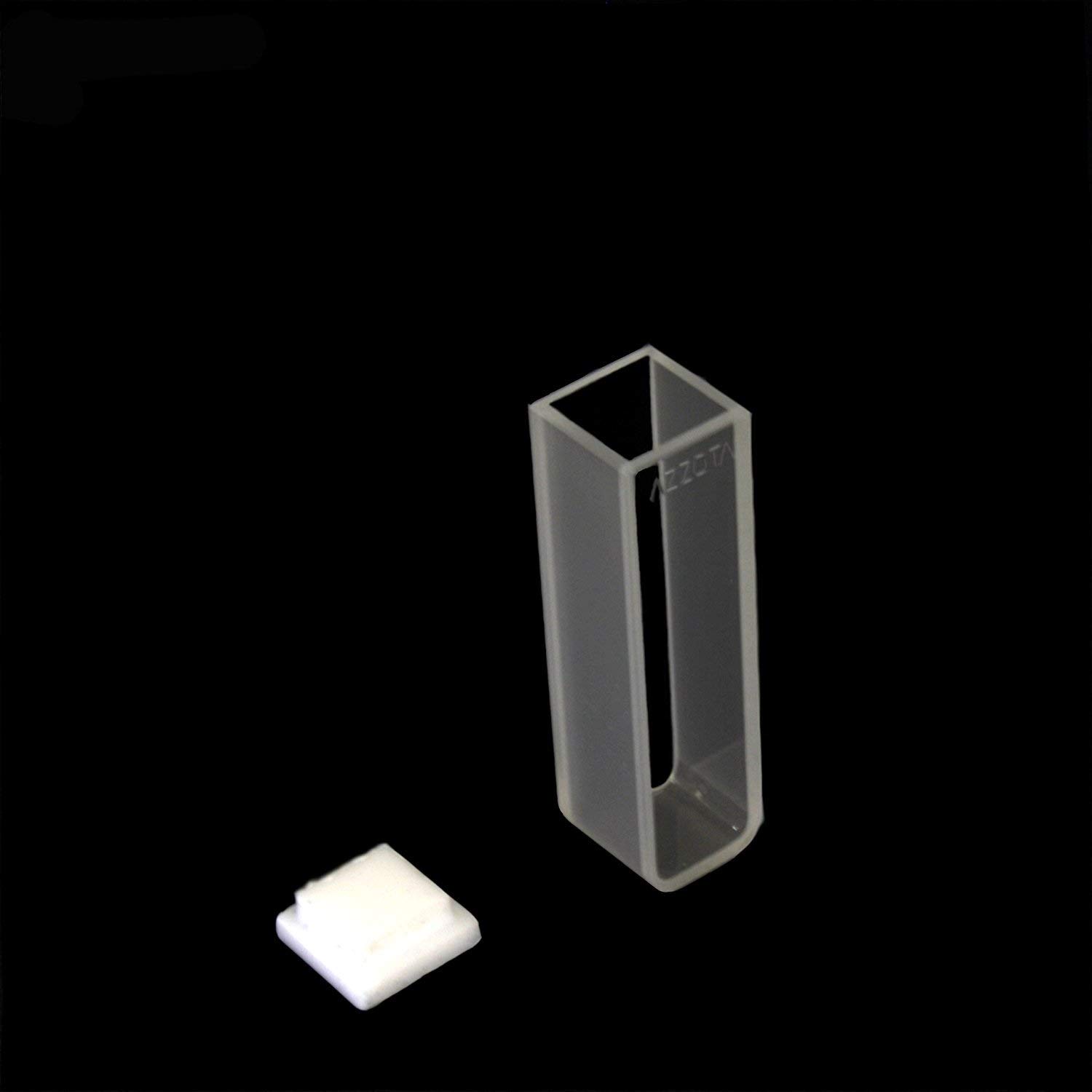 Azzota 10mm Pathlength Standard UV Quartz Cuvette - 3.5ml (Lid Included ...