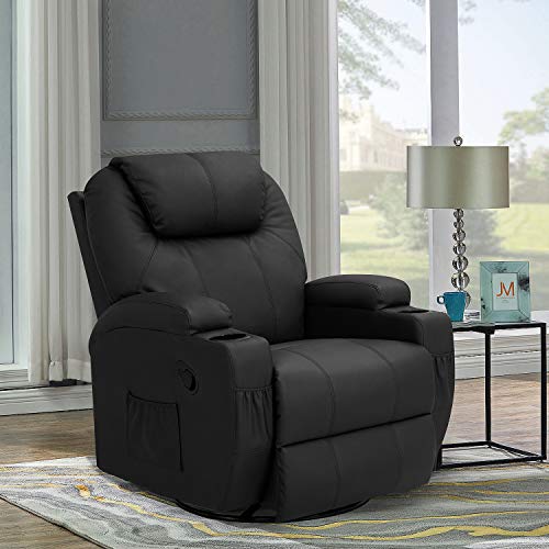 Shahoo PU Leather Chair with Massage Function Adjustable Home Theater ...