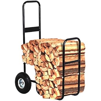 Amazon.com : Firewood Hand Truck Caddy - With Cover - 200lb Cap -No ...