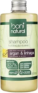 Shampoo Boni Natural Argan e Linhaça, Boni Natural: Amazon.com.br ...