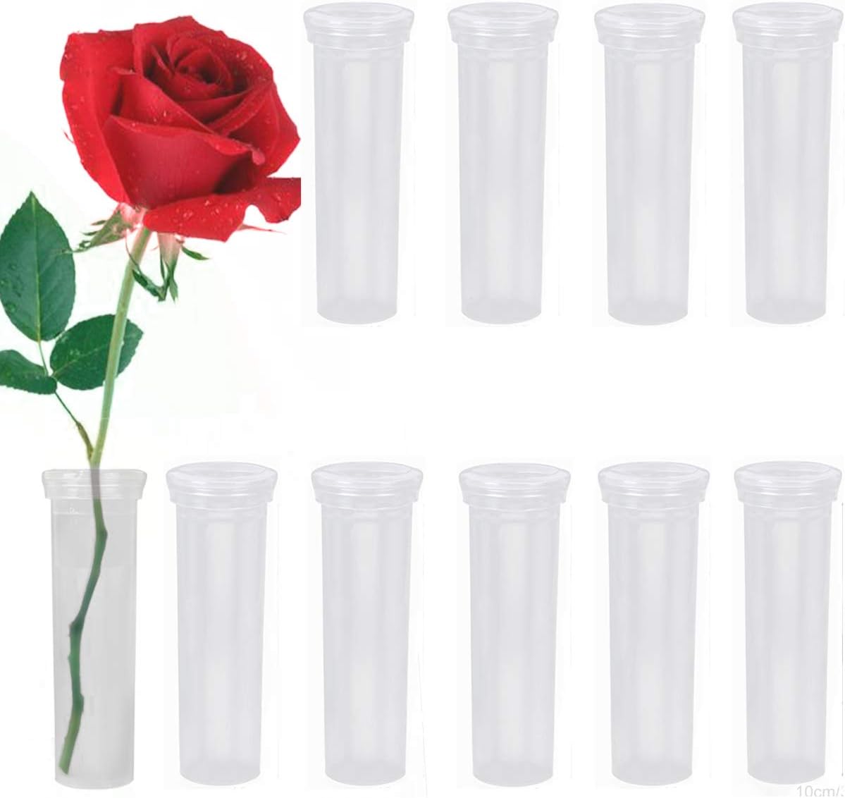 Amazon.com: MeiMeiDa 10pcs 60ml Large Flower Water Tubes - 4" Clear ...