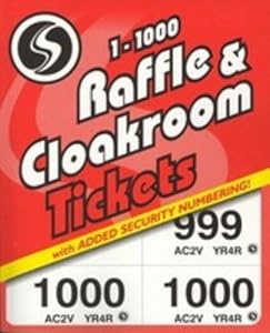 Cloakroom or Raffle Tickets Numbered 1-1000 Assorted: Amazon.co.uk ...
