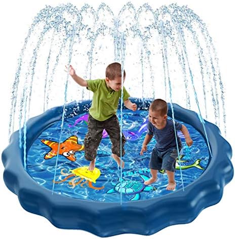 Luxital Splash Sprinkle Pad for Kids, Fountain Outdoor Inflatable Water ...