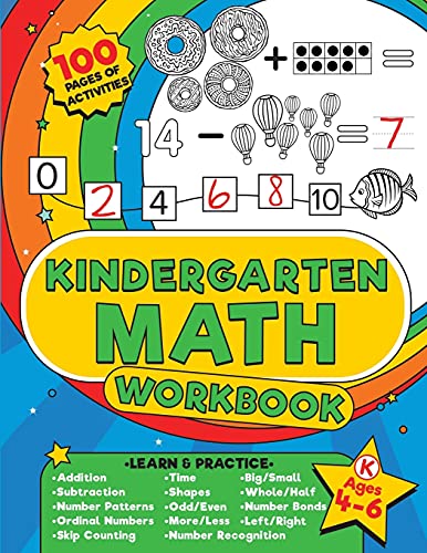 Kindergarten Math Workbook: 100 pages of kindergarten math activities ...