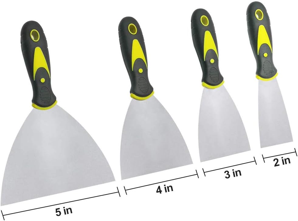 4 Pieces Putty Knives Set Flexible Filler Tool for Wallpaper Stripping ...