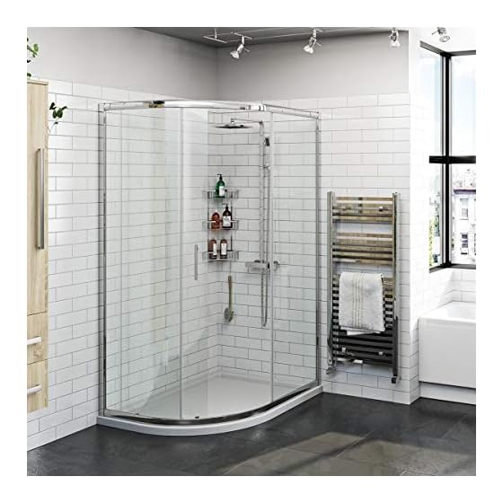 Orchard 6mm Left Handed Offset Quadrant Shower Enclosure and Stone ...