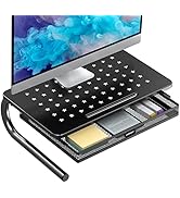 Amazon.com: Zimilar Monitor Stand Riser with Metal Mesh Drawer, Height ...