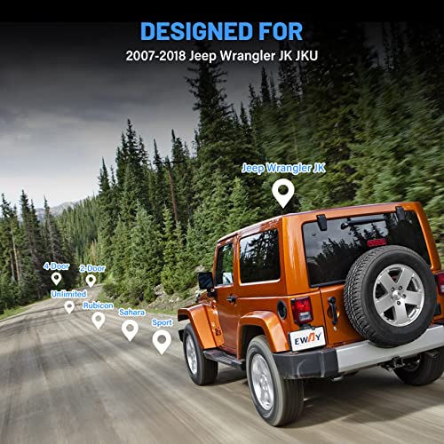 EWAY Safety License Plate Backup Reverse Camera for Jeep Wrangler JK ...