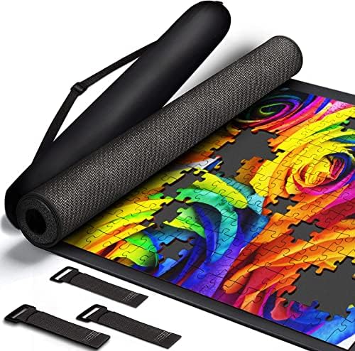 Puzzle Mat Puzzle Mat Roll Up, Portable Roll Up Puzzle Mat 46”x26 ...