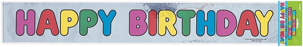 Amazon.com: 12ft Foil Happy Birthday Banner: Toys & Games