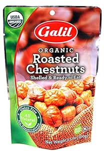 Amazon.com : Galil Organic Roasted Chestnuts Pack of 24| Shelled ...