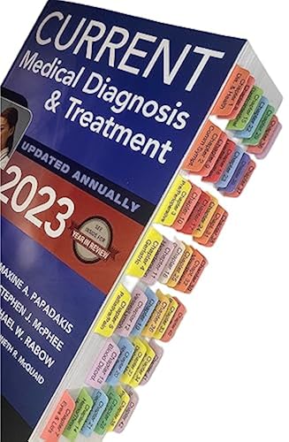 Book Tabs for Current Medical Diagnosis & Treatment 2023. Laminated ...