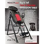 Health Gear ITM7.5 Big & Tall Inversion Table - 400 lbs, 5'1" - 7'0"