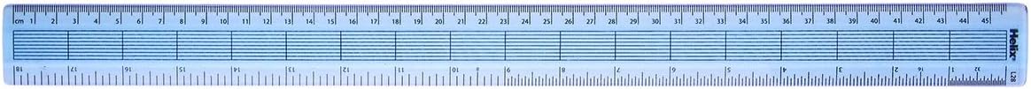Helix 18 inch 45cm Shatter Resistant Ruler, Blue Tint – BigaMart