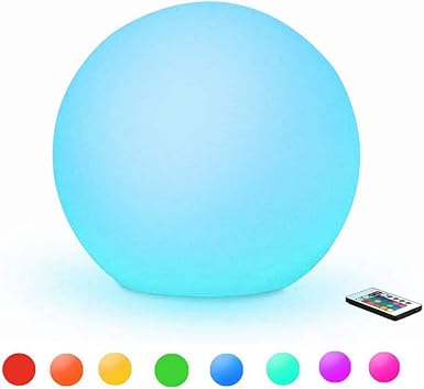 LED Ball Light, 4.7-Inch Rechargeable Mood Lights Multicolor Changing ...