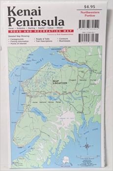 Kenai Peninsula Road and Recreation Map : Kenai, Soldotna, Sternling ...