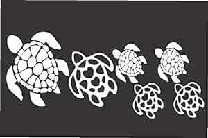 Amazon.com: Turtle Family- Die Cut Vinyl Window Decal/sticker for Car ...