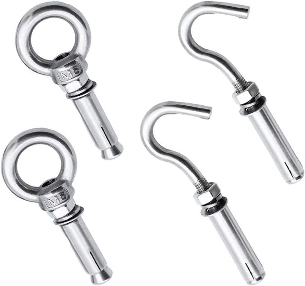 2 Pieces M8 Open Expansion Hook Stainless Steel Bolts Expansion and 2 ...
