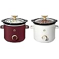 Amazon.com: Beautiful 2 Pack Slow Cooker Crock Set- 2 Quart, Merlot ...