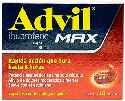 Advil Analgésico 400 mg Dolores Moderados a Fuertes Caja con 10 ...