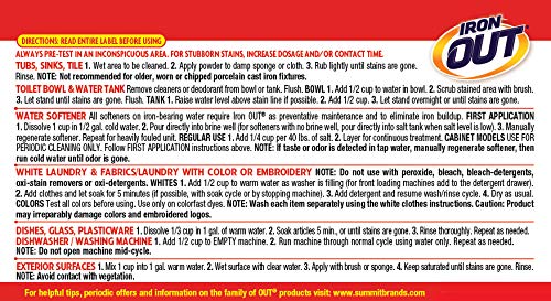 Iron OUT Powder Rust Stain Remover, Remove and Prevent Rust Stains in ...
