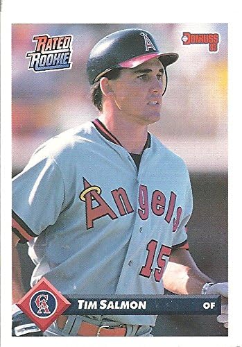 TIM SALMON ROOKIE CARD - 1992 DONRUSS RATED ROOKIE BASEBALL CARD #176 ...