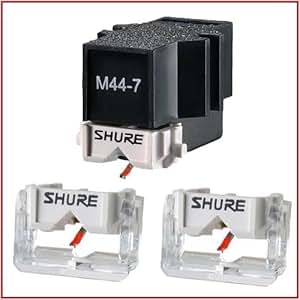 Amazon.com: Shure M44-7 Standard DJ Turntable Competition Cartridge + 2 ...