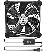 Amazon.com: Qirssyn 120mm 5V USB Fan with Multi Speed Controller for ...