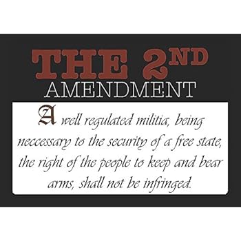 Amazon.com : 2nd Amendment Gun Rights Sign : Office Products