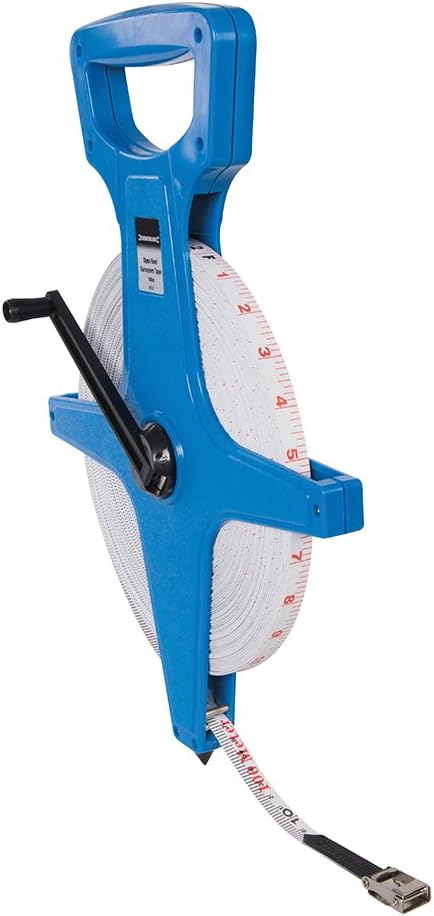 30m PROFESSIONAL SILVERLINE OPEN REEL SURVEYORS TAPE MEASURE Metric ...