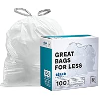 Amazon.com: simplehuman Code R Custom Fit Drawstring Trash Bags, 10 ...
