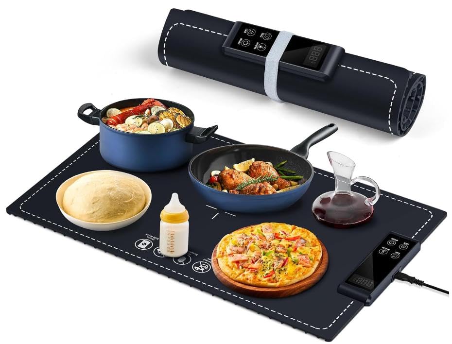 PIGLOG Electric Warming Tray-Fast Heating,6 Temperature Settings,Fast ...