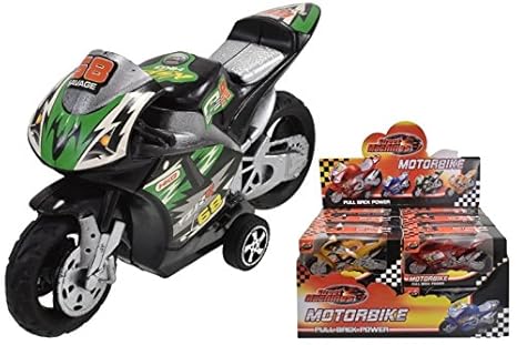 Pull Back Motorbike Toy Motorcycle Street Machine Friction Power Kids ...