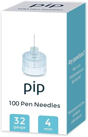 Amazon.com: Pip Insulin Pen Needles (32G 4mm) 100 Pieces: Health ...
