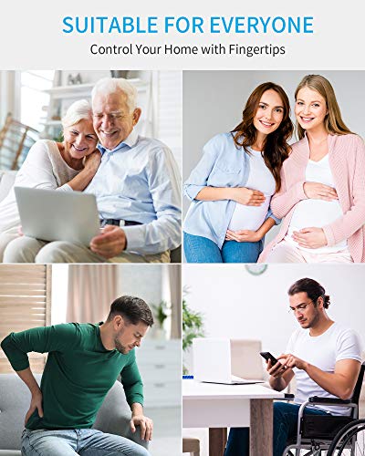 Syantek Remote Control Power Strip with 3 USB Ports, 3 RF Controlled ...