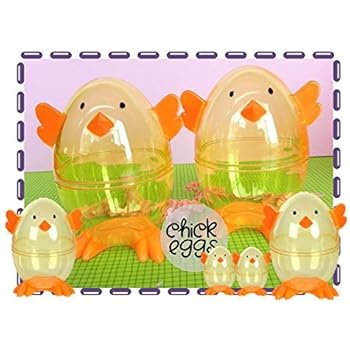 Amazon.com: Clear Orange Carrot Shaped Easter Eggs 3 Fillable Treat ...