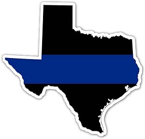 Amazon.com: Thin Blue Line Texas State Decal : Automotive