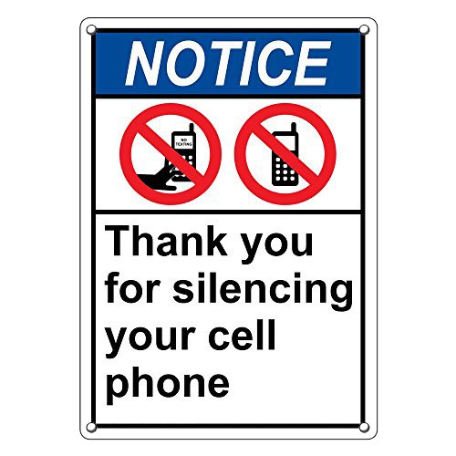 Amazon.com: Weatherproof Plastic Vertical ANSI Notice Thank You for ...